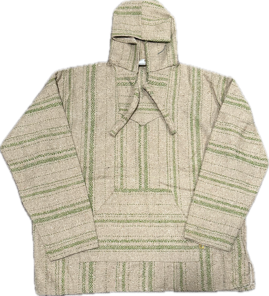 Green Baja Hoodie - A La Verde Drug Rug Pullover – Mexican Threads